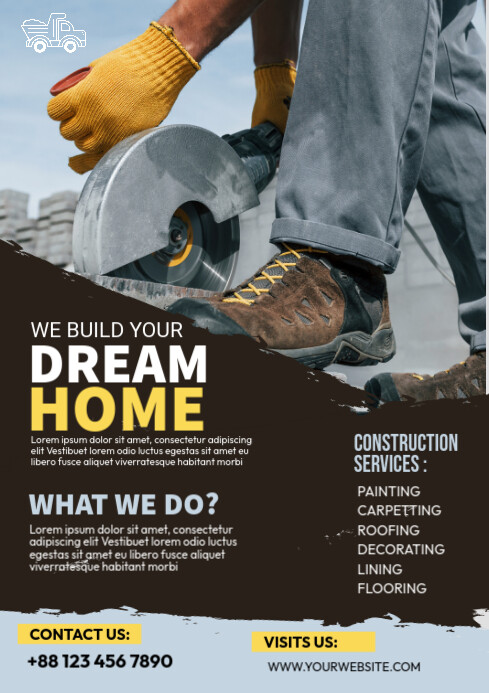 Maximalist Construction Flyer A2 Templat | PosterMyWall