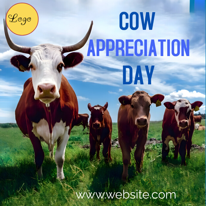 Maximalist Cow Appreciation Day Instagram Po Template | PosterMyWall