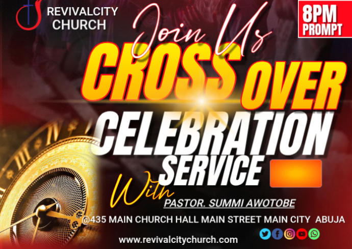 Maximalist Crossover Overnight Celebration Postcard Template | PosterMyWall