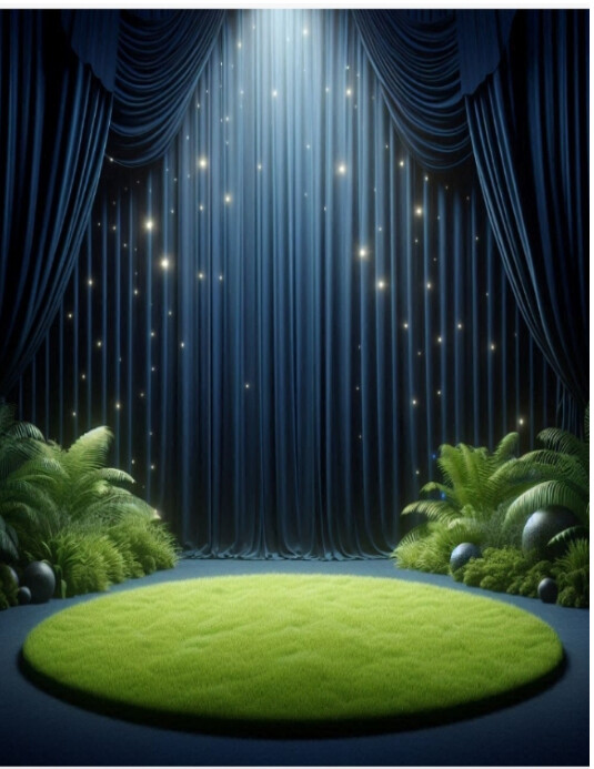 Maximalist Curtain Stage Spotlight Flyer (us Letter) Template ...