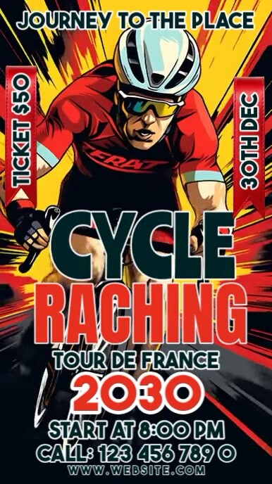 Maximalist Cycle Race Instagram Story Template | PosterMyWall