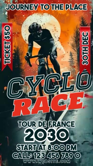 Maximalist Cycle Race Instagram Story Template | PosterMyWall