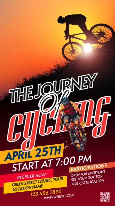 Maximalist Cycle Race Instagram Story Template | PosterMyWall