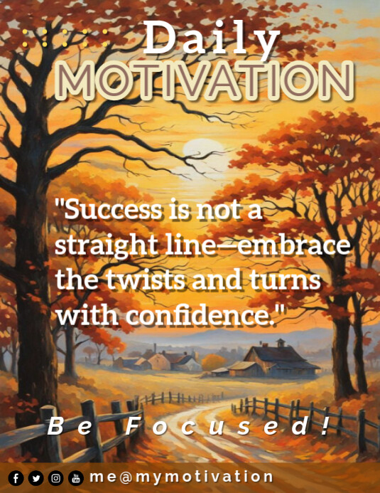 Modèle Maximalist Daily Motivation Be Focused Flyer (us Letter ...