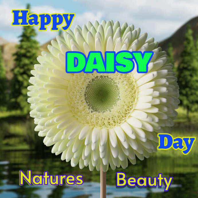 Maximalist Daisy Instagram Post Template | PosterMyWall