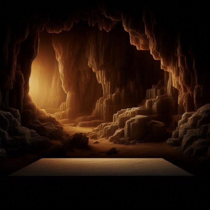 Plantilla de Maximalist Dark Rock With Lighting For Product Display ...