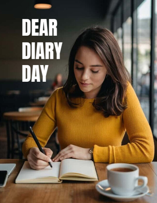 Maximalist Dear Diary Day Flyer (us Letter) Template | PosterMyWall
