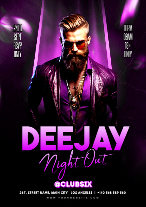 Maximalist Deejay Party Flyer A4 Template | PosterMyWall