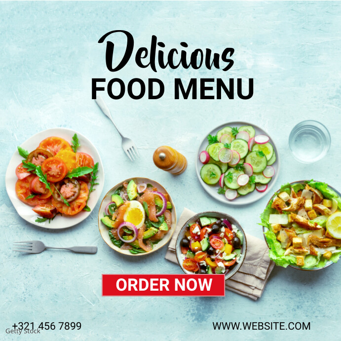 Maximalist Delicious Food Menu Instagram Post Template | PosterMyWall