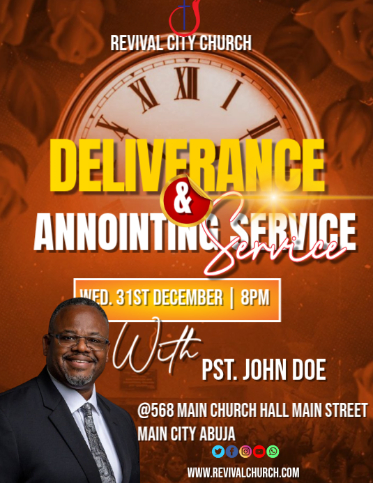 Maximalist Deliverance And Annointing Service Flyer (us Letter ...