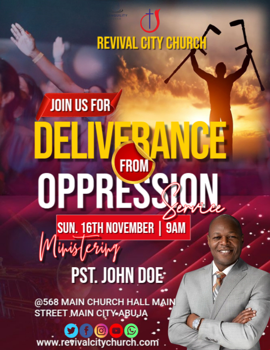 Maximalist Deliverance From Oppression Flyer (us Letter) Template ...