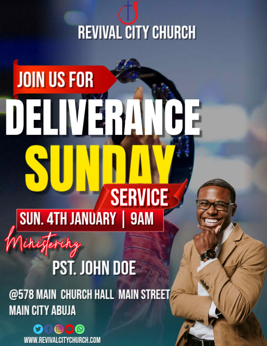 Copy of Maximalist Deliverance Sunday Service Flyer (us Letter ...
