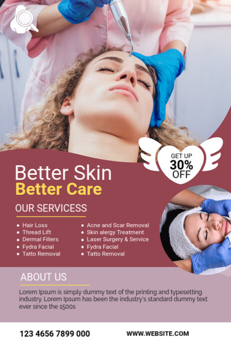 Maximalist Dermatology Banner Banner 4' × 6' Template | PosterMyWall