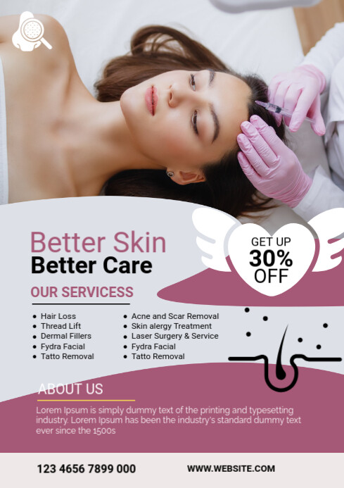 Maximalist Dermatology Flyer A1 Template | PosterMyWall