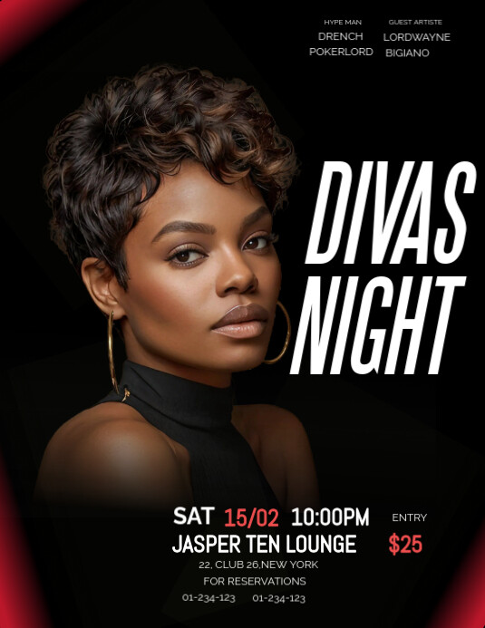 Maximalist Divas Night Flyer (us Letter) Template | PosterMyWall