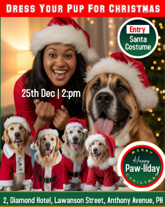 Maximalist Dress Your Pup For Christmas Instagram Portrait Template ...