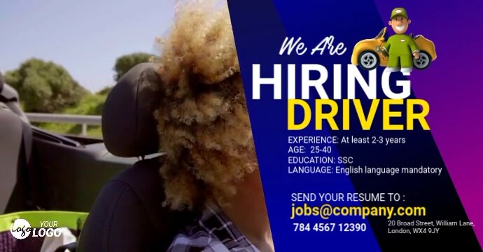 Copy of Maximalist Driver Hiring Banner Ad Facebook Ad | PosterMyWall