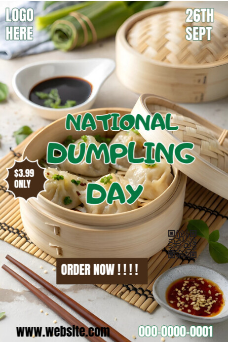 Plantilla de Maximalist Dumpling Delight Poster | PosterMyWall
