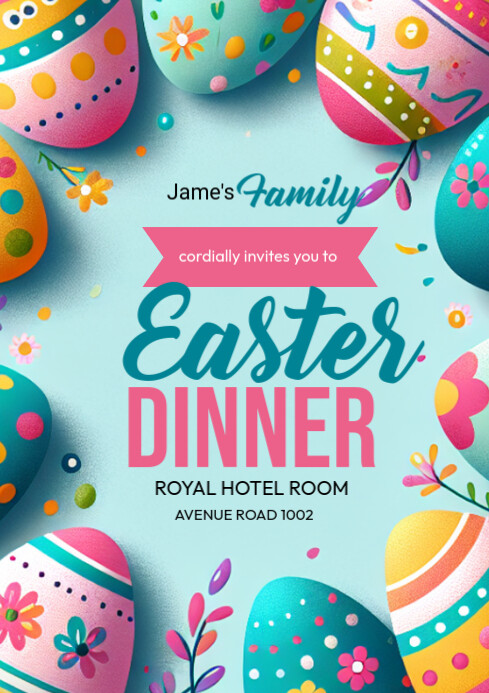 Copy of Maximalist Easter Dinner Event Flyer A4 | PosterMyWall