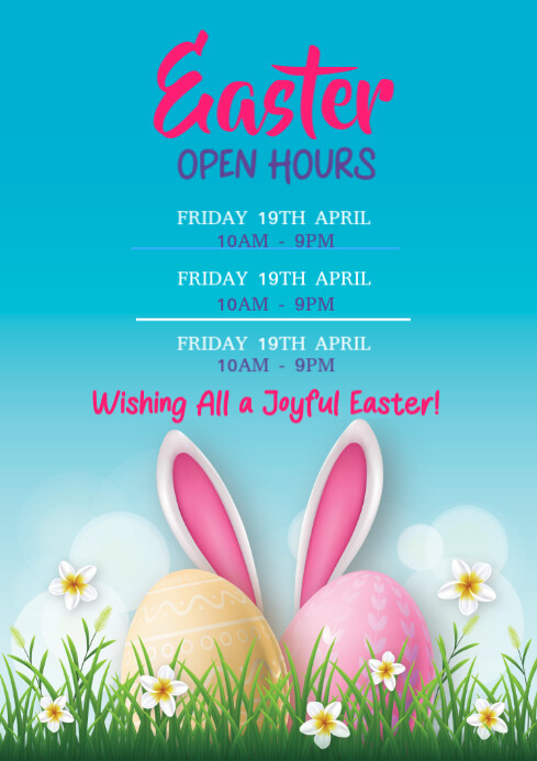 Copy of Maximalist Easter Hours Flye A4 | PosterMyWall