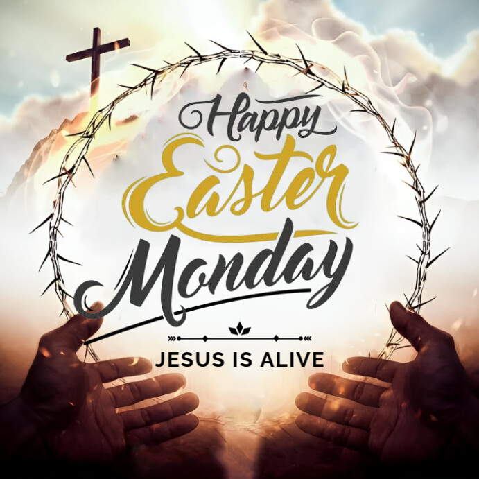 Maximalist Easter Monday Design Square (1:1) Template | PosterMyWall