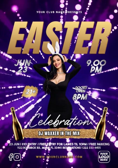 Modèle Maximalist Easter Party Flyer | PosterMyWall