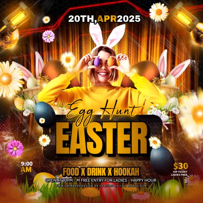 Plantilla de Maximalist Easter Party Flyer Instagram Post | PosterMyWall