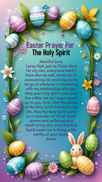 Maximalist Easter Prayer For The Holy Spirit Instagram Story Template ...