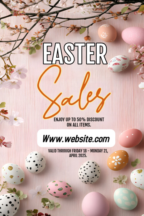 Plantilla de Maximalist Easter Sales Ad Poster | PosterMyWall