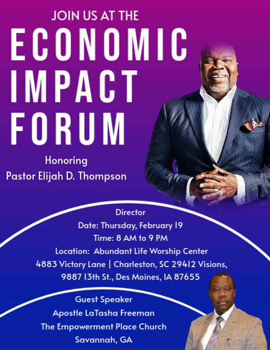 Maximalist Economic Impact Forum Flyer (us Letter) Template | PosterMyWall