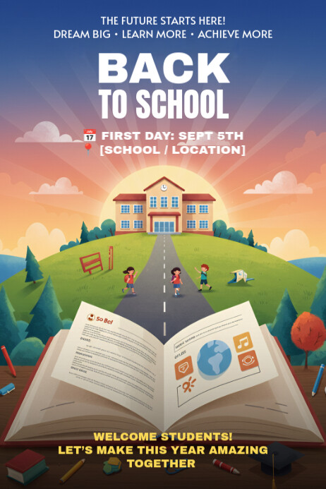 Maximalist Editable Back To School Flyer – Perfect For Schools Poster ...