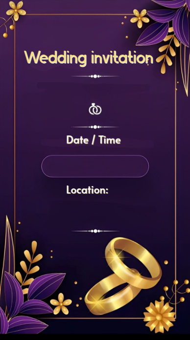 Plantilla de Maximalist Editable Wedding Invitation Card Instagram ...