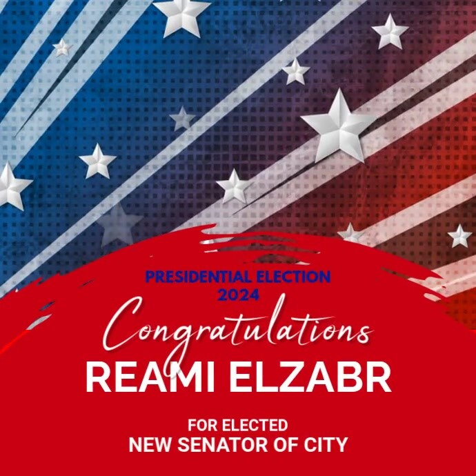 Maximalist Election Winner Congratulations Post Instagram Post Template ...