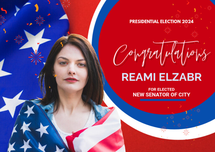 Plantilla de Maximalist Election Winner Congratulations Post Postcard ...