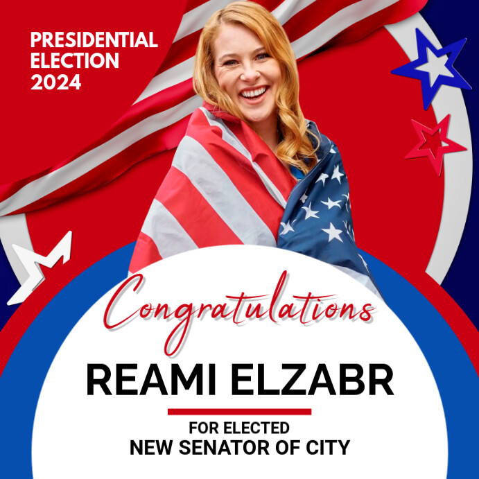 Maximalist Election Winner Congratulations Post Instagram Post Template ...