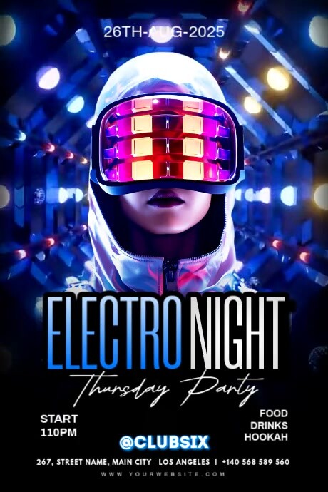 Maximalist Electro Party Flyer Poster Template | PosterMyWall