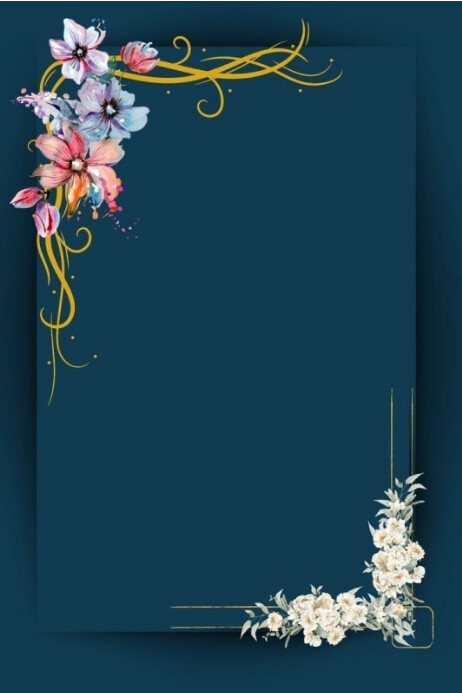 Maximalist Elegant Floral Frame Poster Template | PosterMyWall