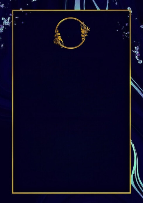 Maximalist Elegant Gold Frame Invitation Template A4 | PosterMyWall