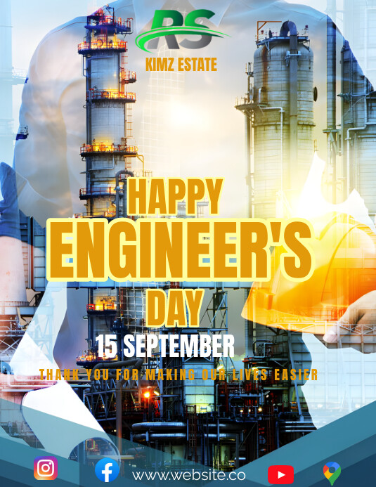 Maximalist Engineer's Day Flyer Flyer (us Let Template | PosterMyWall