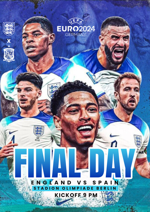 Copy of Maximalist England Final Day Euro 2024 A4 | PosterMyWall