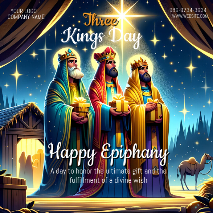 Maximalist Epiphany Day Instagram Post Template | PosterMyWall