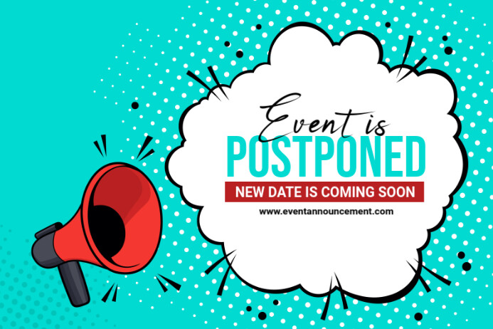 Maximalist Event Is Postponed Label Template | PosterMyWall