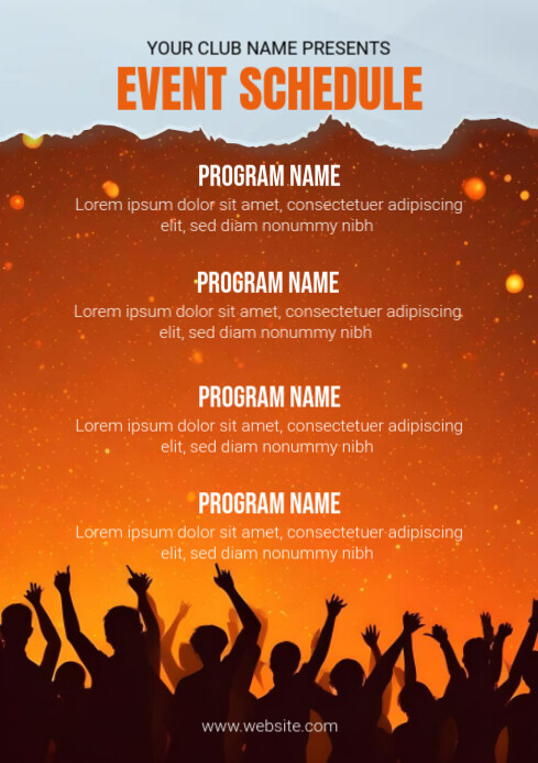 Maximalist Event Schedule Ad Template A1 | PosterMyWall