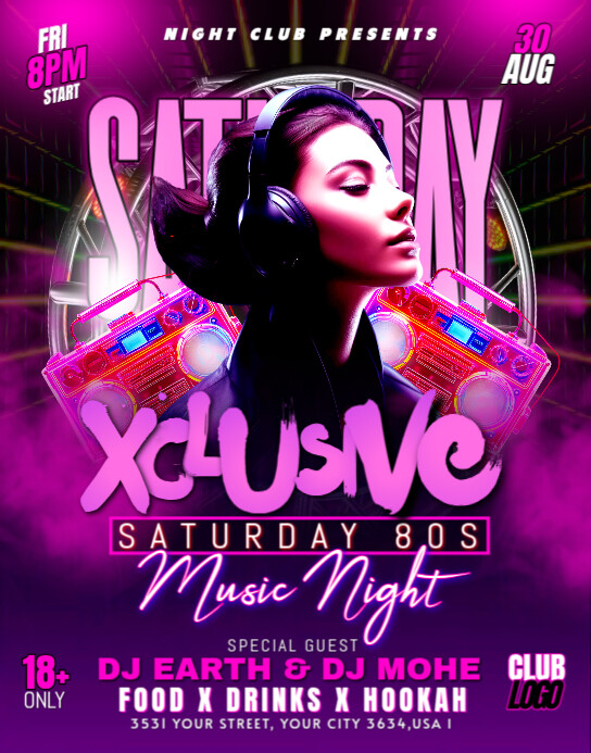 Maximalist Exclusive Saturday Night Poster/wallboard Template ...