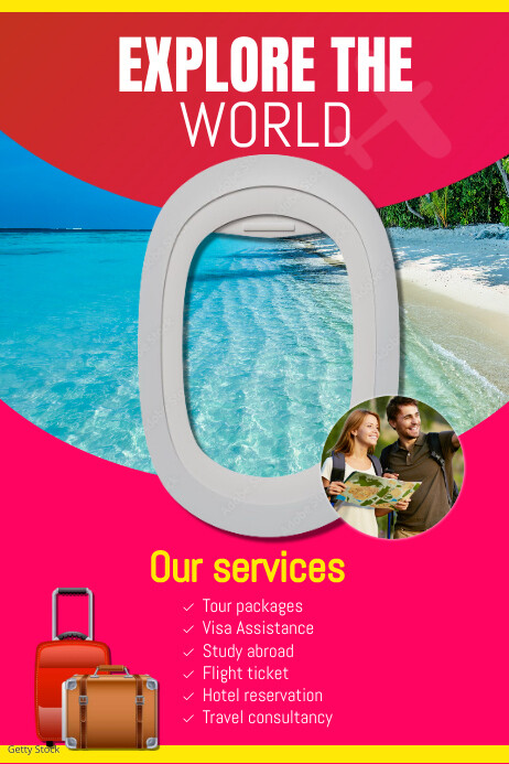 Maximalist Explore The World Poster Template | PosterMyWall