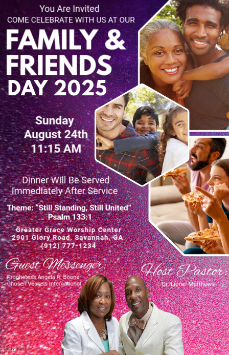 Maximalist Family & Friends Day Tabloid Template | PosterMyWall