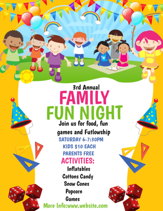 Copy of Maximalist Family Fun Night Flyer (us Letter) | PosterMyWall