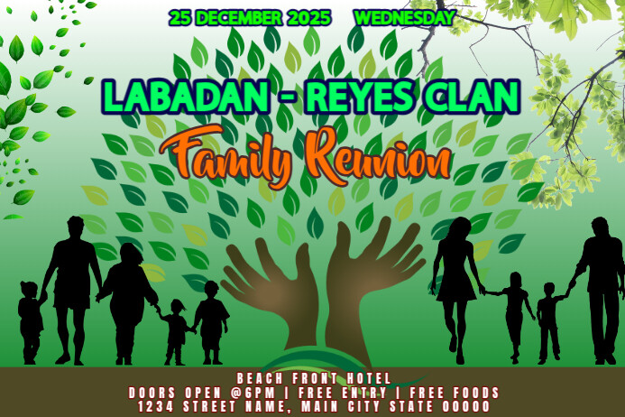 Maximalist Family Reunion Poster Template | PosterMyWall