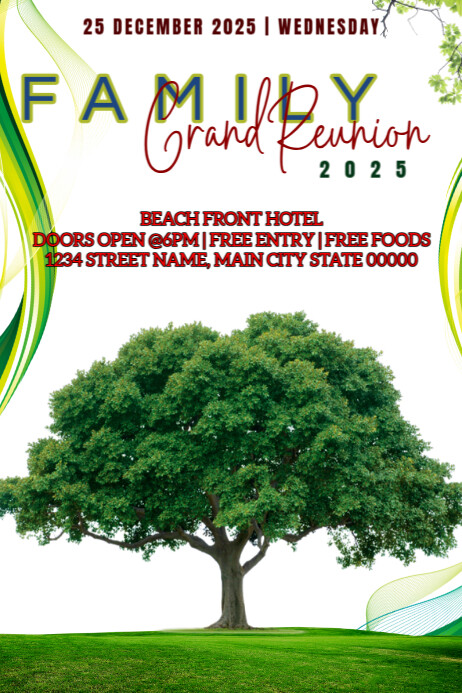 Maximalist Family Reunion Poster Template | PosterMyWall