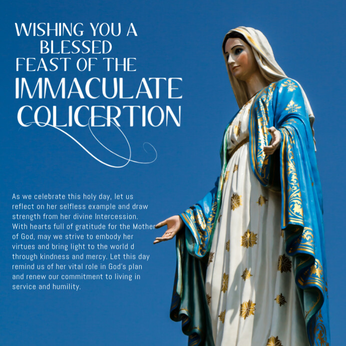 Plantilla de Maximalist Feast Of Immaculate Conception Instagram Post | PosterMyWall